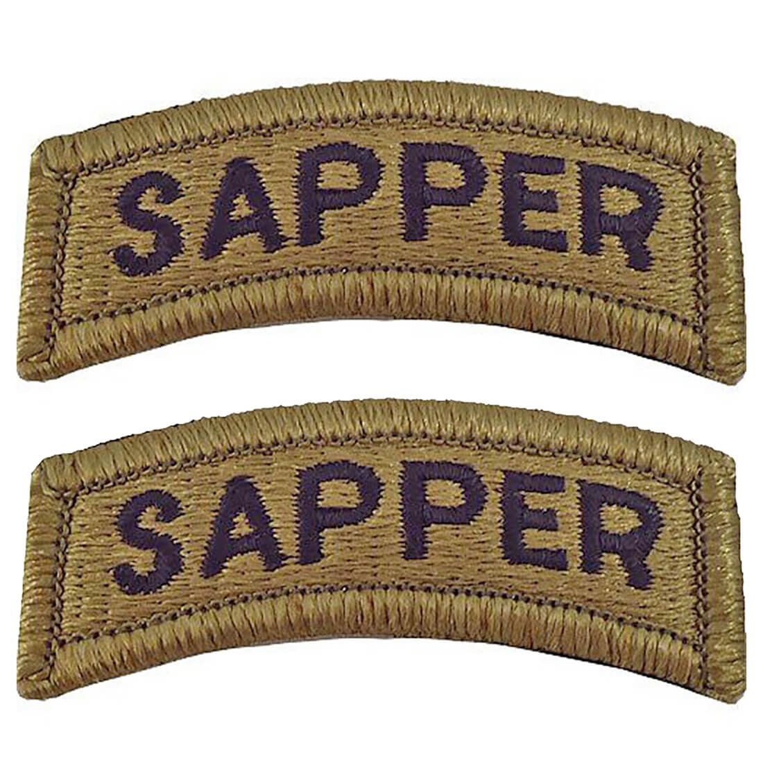 Army Sapper Tab OCP With Hook & Loop for OCP Uniforms Set of 2 – Bradley's Surplus