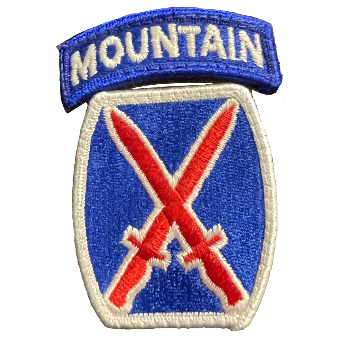 10th Mountain Division Color Patch With Mountain Tab Hook Fastener ...