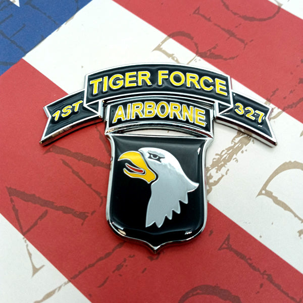 Tiger Force 1/327th Infantry Metal Car Emblem – “Above the Rest” Decal ...