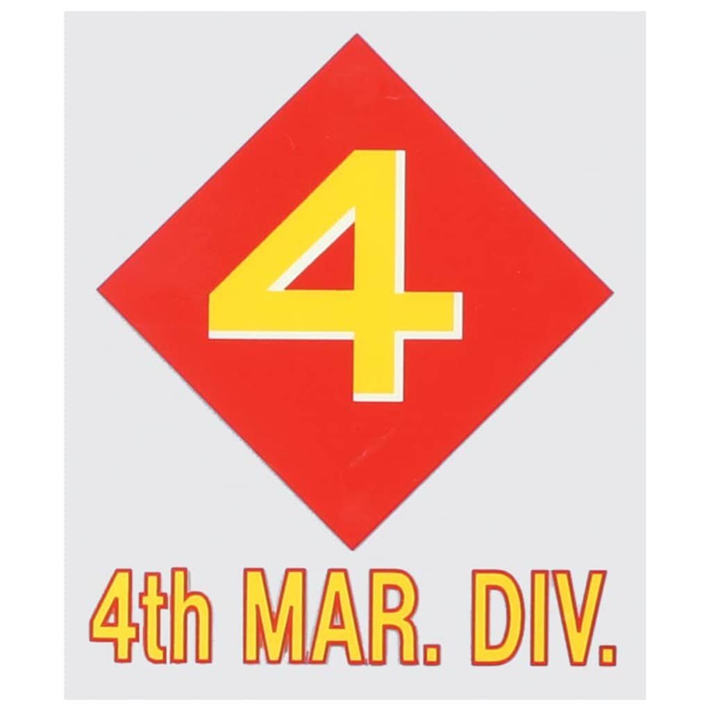 4th Marine Division Vinyl Decal Window Sticker 3.75" x 4.5" – Bradley's ...