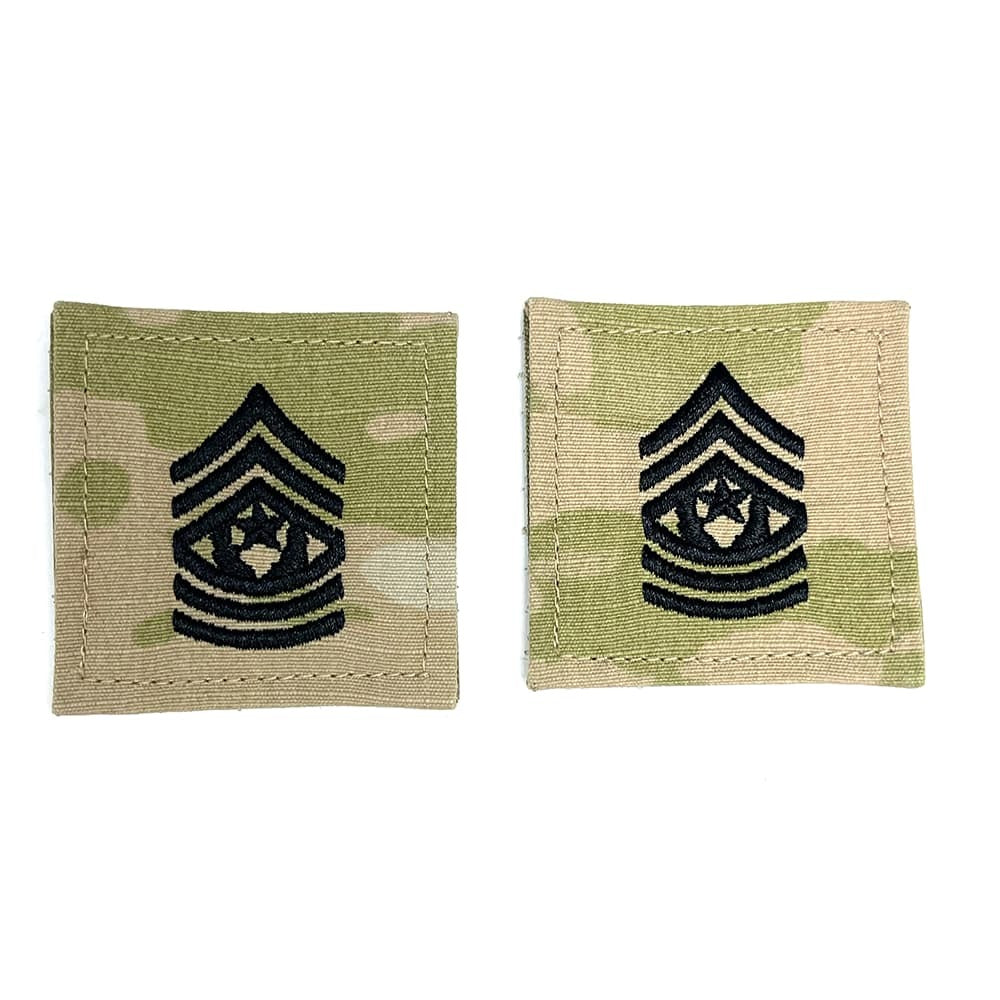 CSM Command Sergeant Major Rank Patch – OCP with Hook Fastener (Pair ...