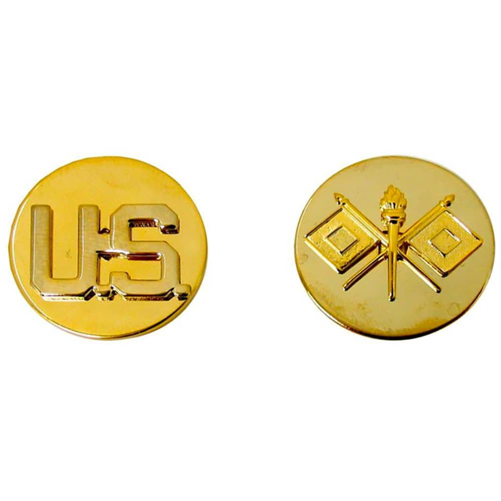 Signal Branch Insignia Army Enlisted and US Collar Pins ASU or AGSU ...
