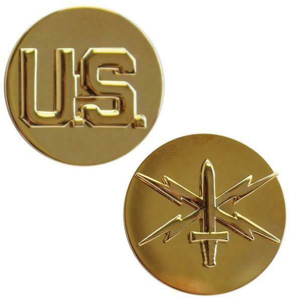 Official Army Cyber Branch Insignia - Enlisted Gold Discs (Pair ...