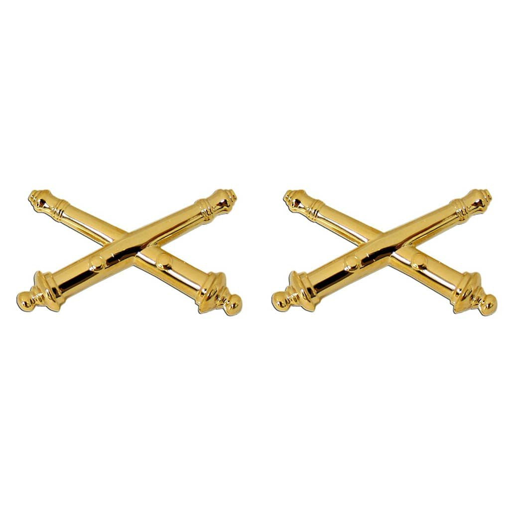 Army Field Artillery Officer Branch Insignia – Crossed Cannons Collar ...