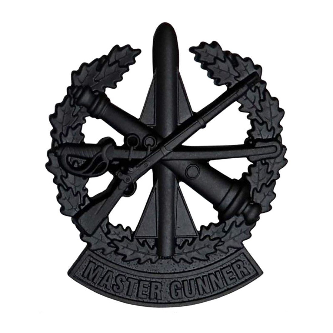 Army Master Gunner Badge – Black Metal Pin | Official – Bradley's Surplus