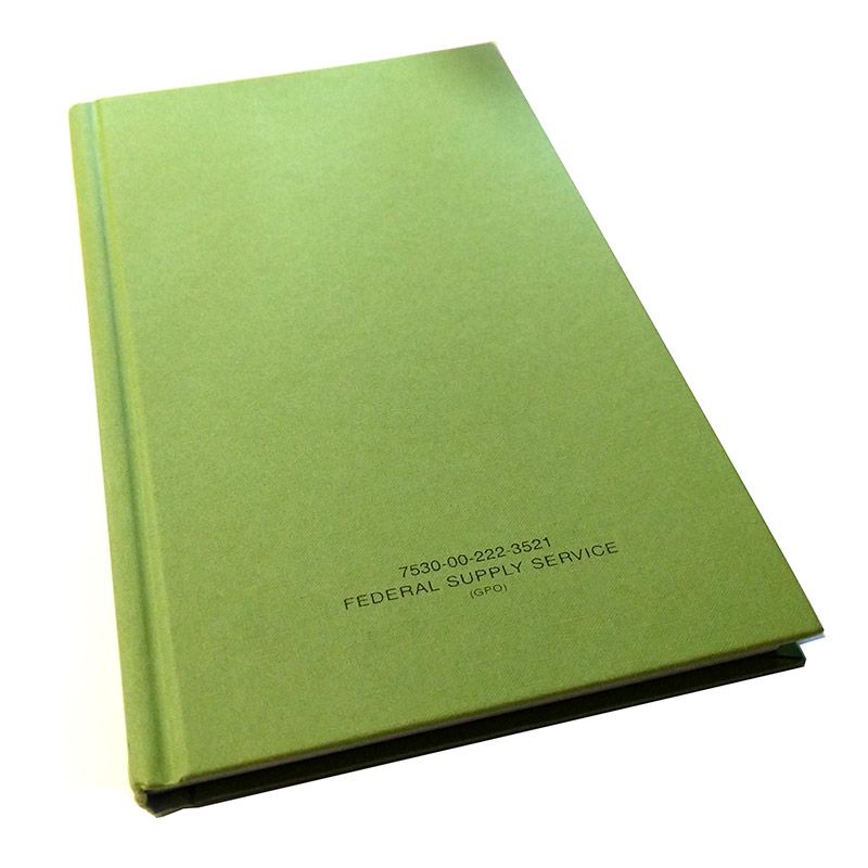 Army Green Memorandum Log Book 5.5 x 8 – Military-Issue NSN 7530-00-222 ...