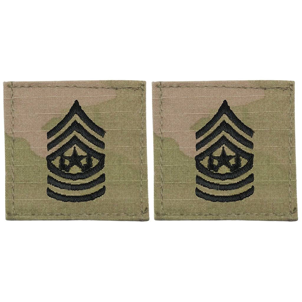 CSM Command Sergeant Major Rank Patch – OCP with Hook Fastener (Pair ...