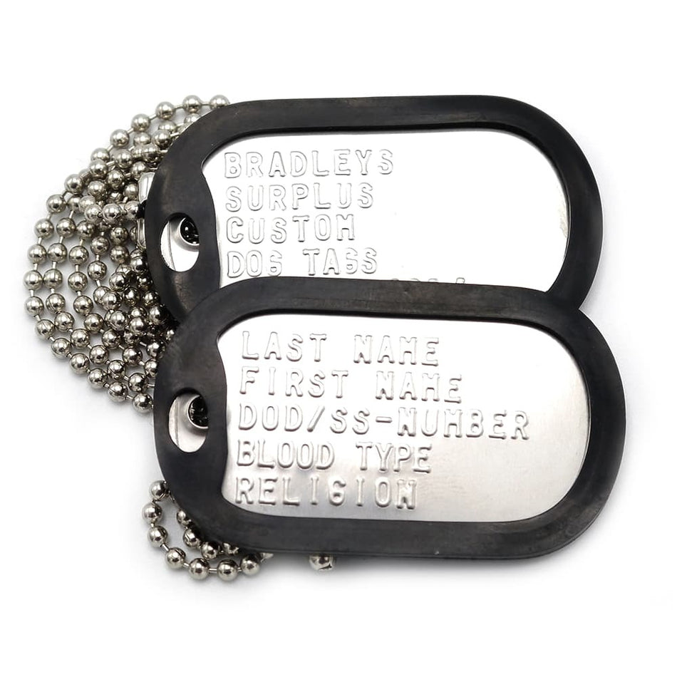 Custom Military Dog Tags – Embossed ID Tags with Chains Mil Spec ...