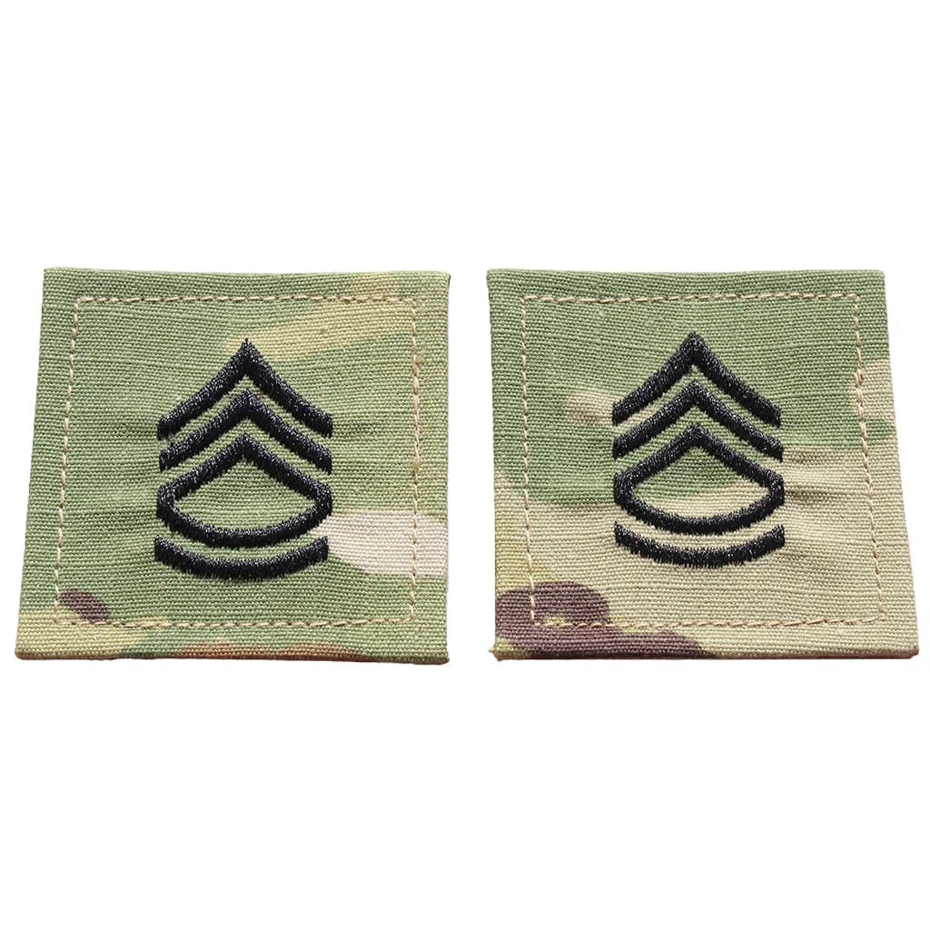 Army SFC Sergeant First Class Rank OCP Patches – Official Hook Fastener ...