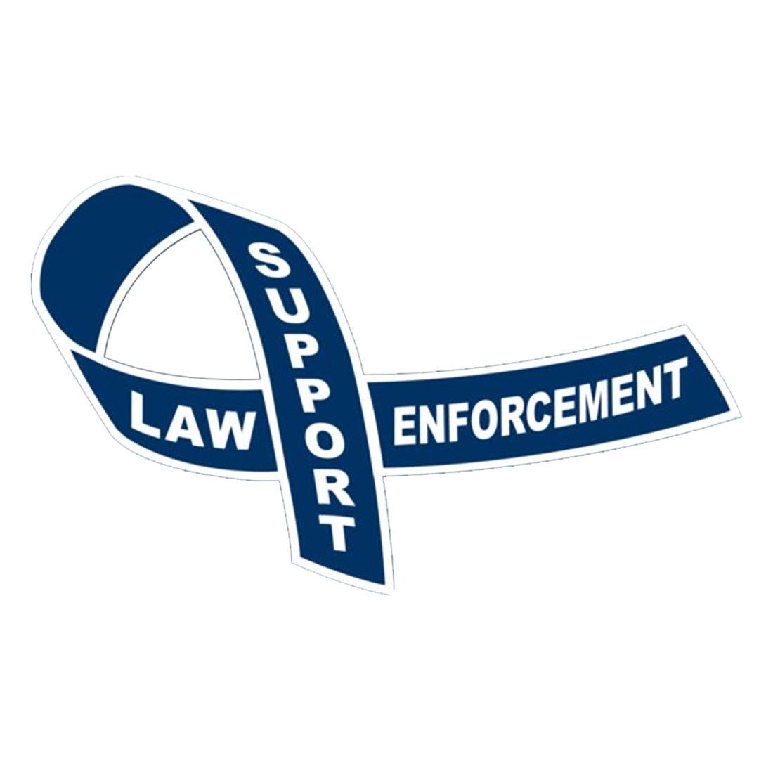 Support Law Enforcement Decal Die-Cut Ribbon 4.5" – Bradley's Surplus
