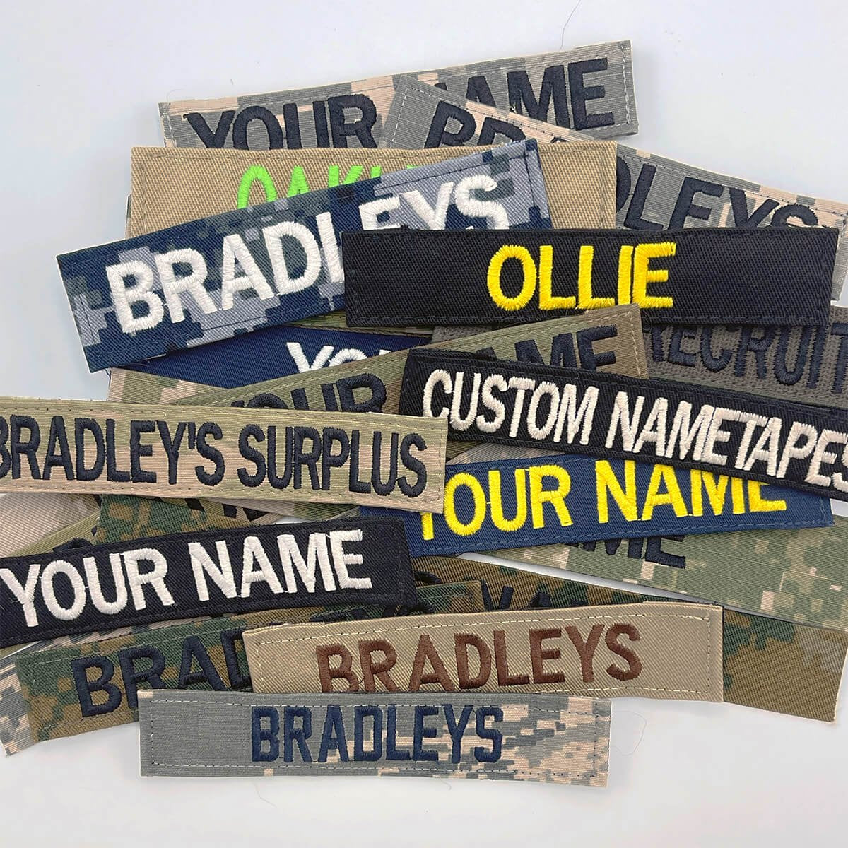 Name Tapes Embroidered Custom Nametapes From Choose 17 Fabric Color