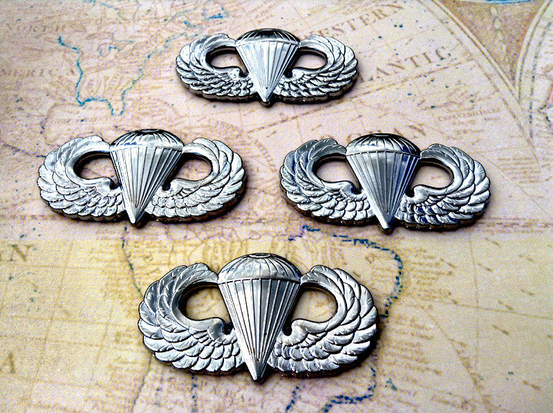 Army Parachutist Badge Jump Wings Metal Car Decal by Auto Medals ...