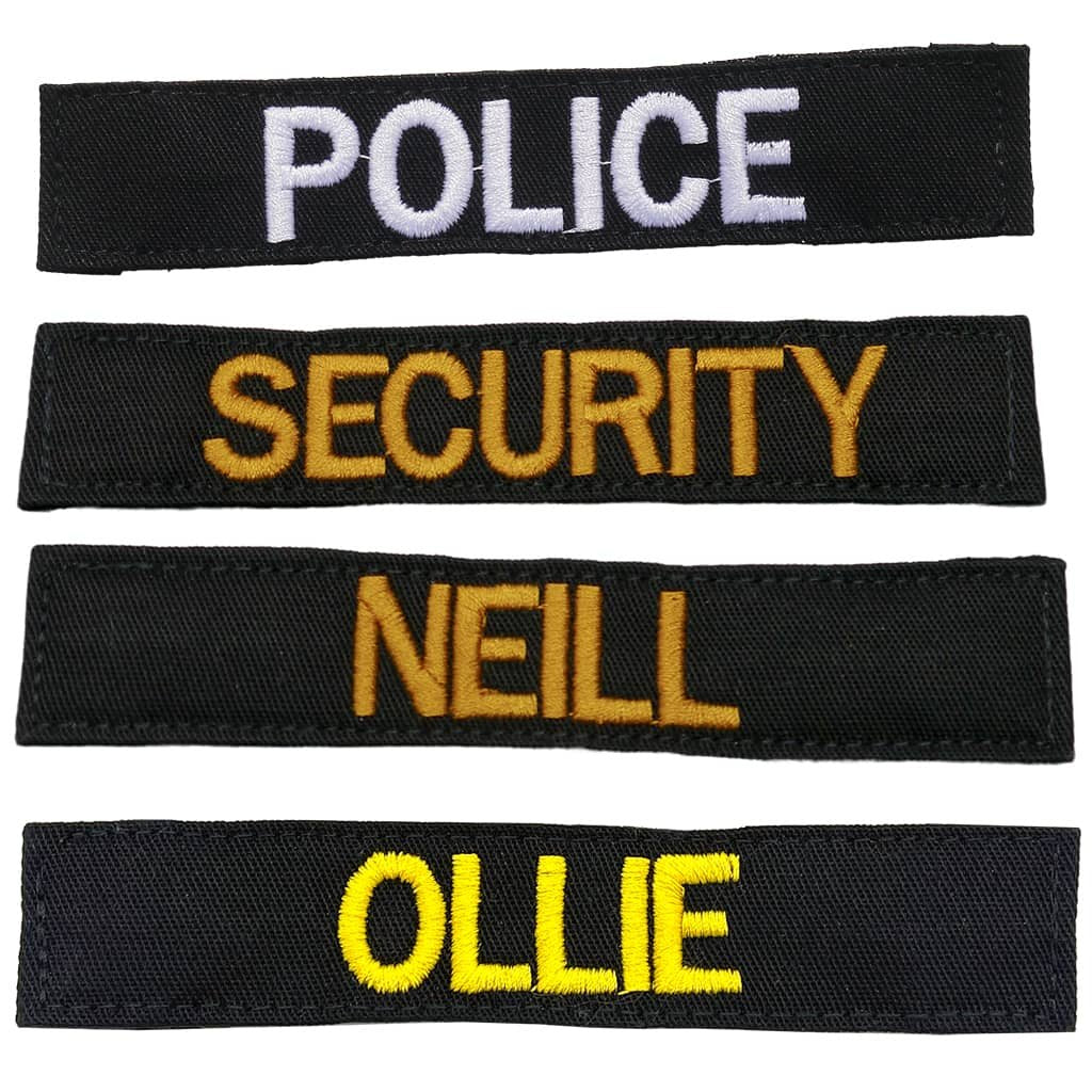 Police Black Name Tape – Custom Law Enforcement Nametape Sew-On or Hook ...
