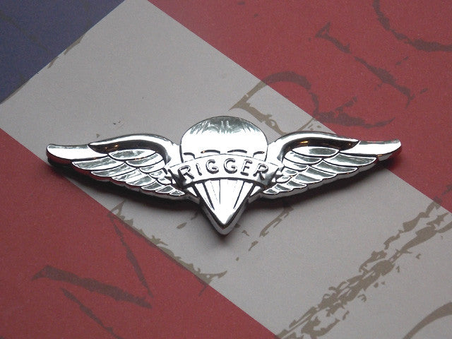 US Army Parachute Rigger Badge Metal Car Decal - Chrome – Bradley's Surplus