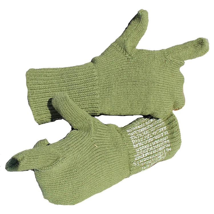 USGI Olive Drab Trigger Finger Mitten Inserts Cold Weather Glove Liners ...