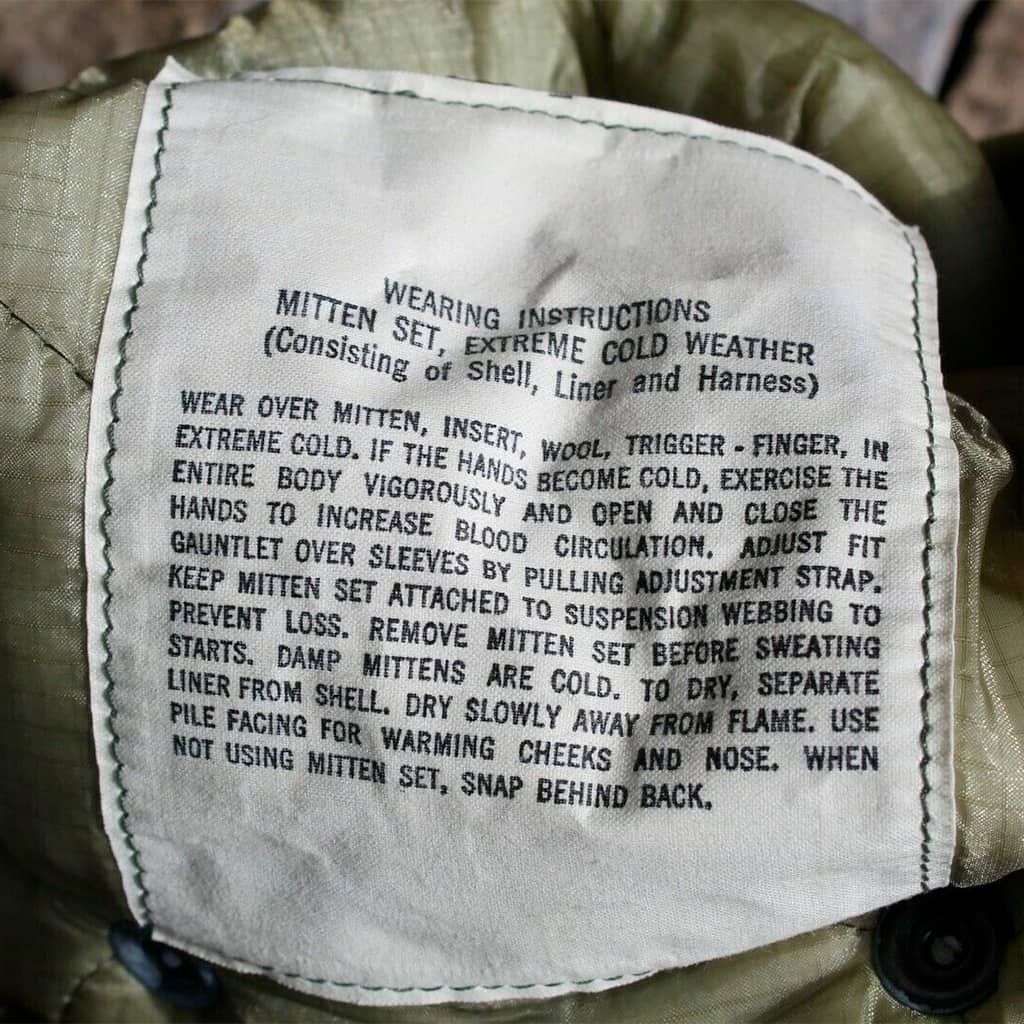 USGI Extreme Cold Weather Olive Drab Arctic Mittens