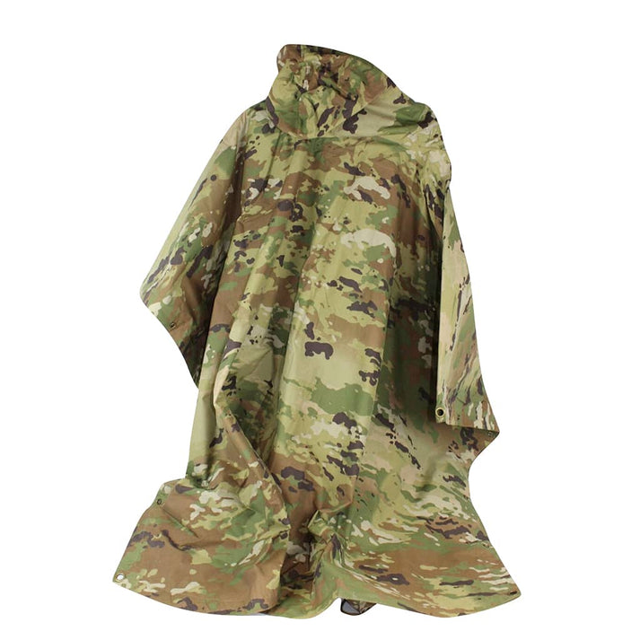 Military Style OCP Poncho With Full-Body Coverage
